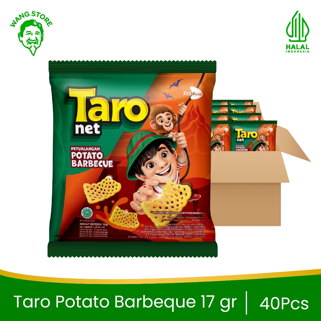 Jual Taro - Potato Barbeque - Small Pack - 1 Karton (4renceng) - 40 Pcs ...