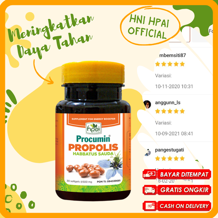 Jual Procumin propolis hni hpai herbal tbc paru paru ampuh | Shopee ...