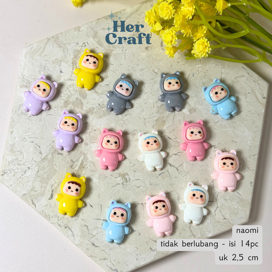 Jual hercraft - resin clay naomi - cat cute - isi 14pc | Shopee Indonesia