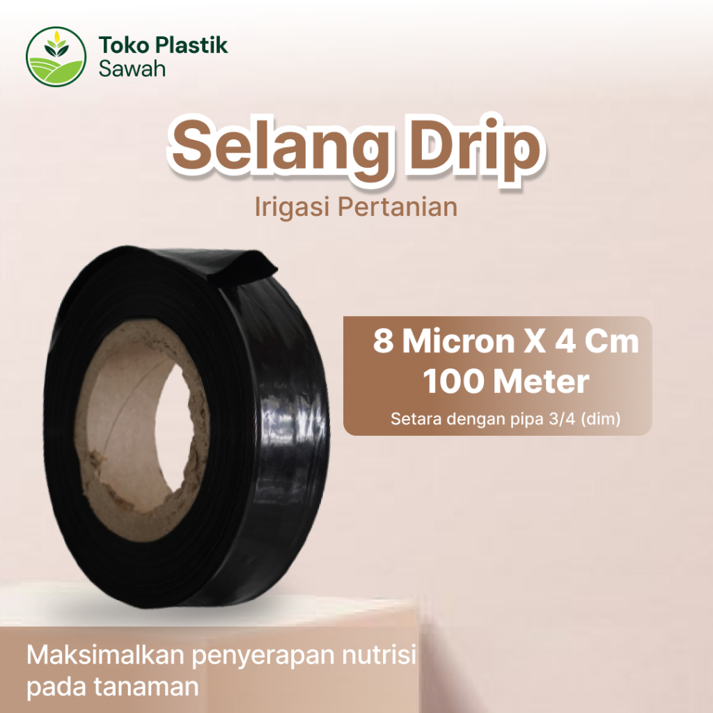 Jual Selang Drip 8 Micron 4 cm 100 meter - Pipa 3/4 inch | Shopee Indonesia