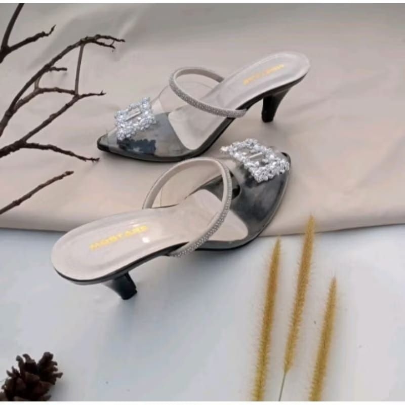 Jual Heels Wanita Premium Mica Transfaran Terbaru( 5cm) | Shopee Indonesia