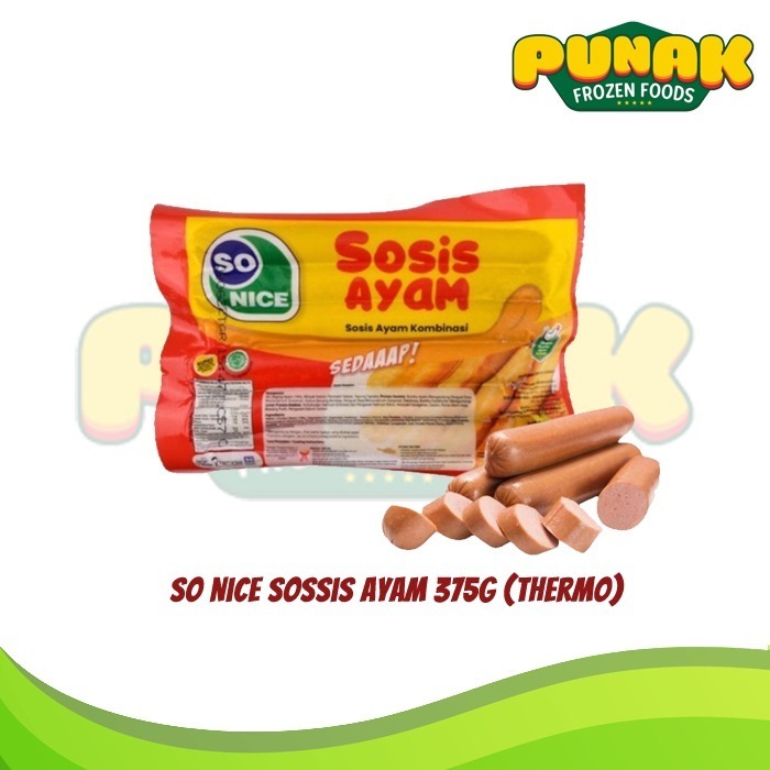 Jual SO NICE SOSSIS AYAM 375g (THERMO) | Shopee Indonesia
