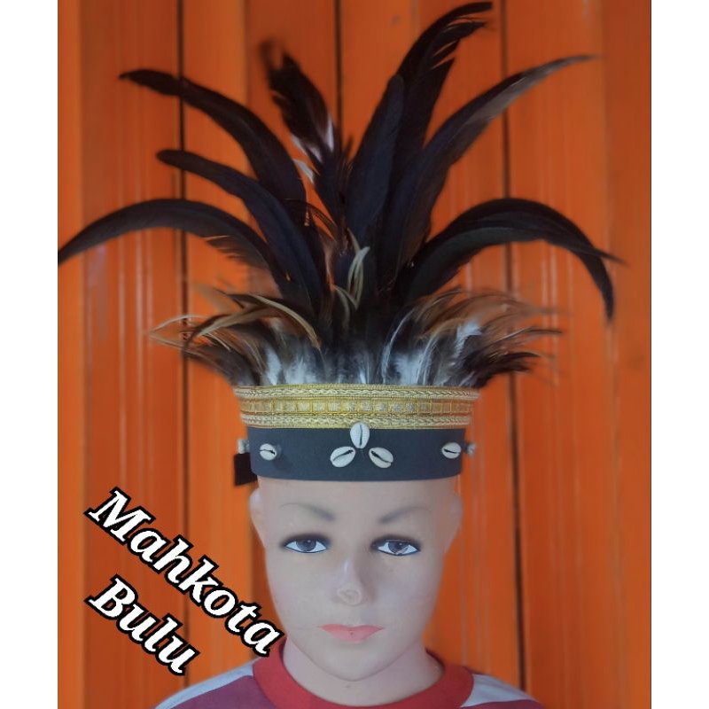 Jual UM1 Topi Mahkota Bulu Adat Dayak Adat Papua Etnik Nusantara ...