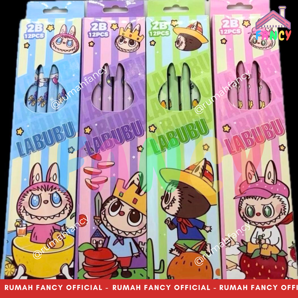 Jual [1 LUSIN / 12 PCS] Pensil 2B + FREE Rautan 3698 Motif Kartun ...