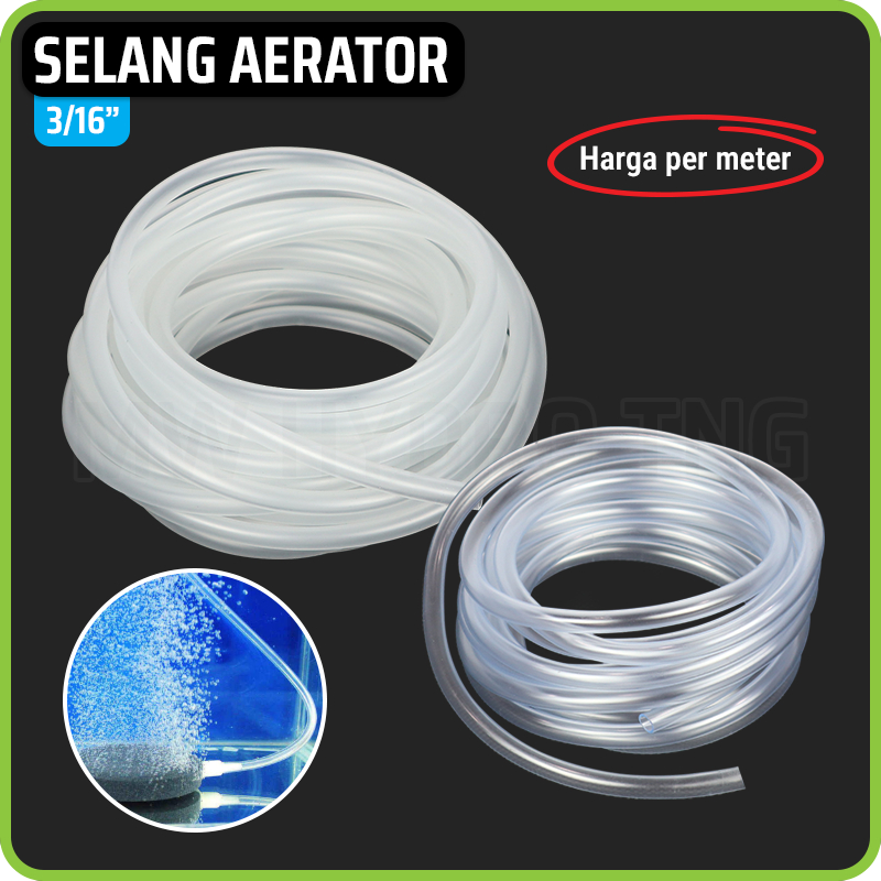 Jual Selang Aerator Aquarium / Selang Elastis Bening 3/16", per Meter ...