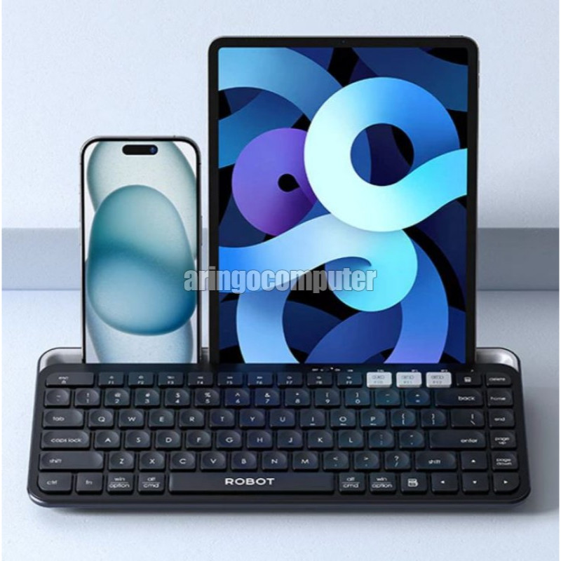 Jual Keyboard ROBOT KB30 Wireless & Bluetooth Silent BLACK | Shopee ...