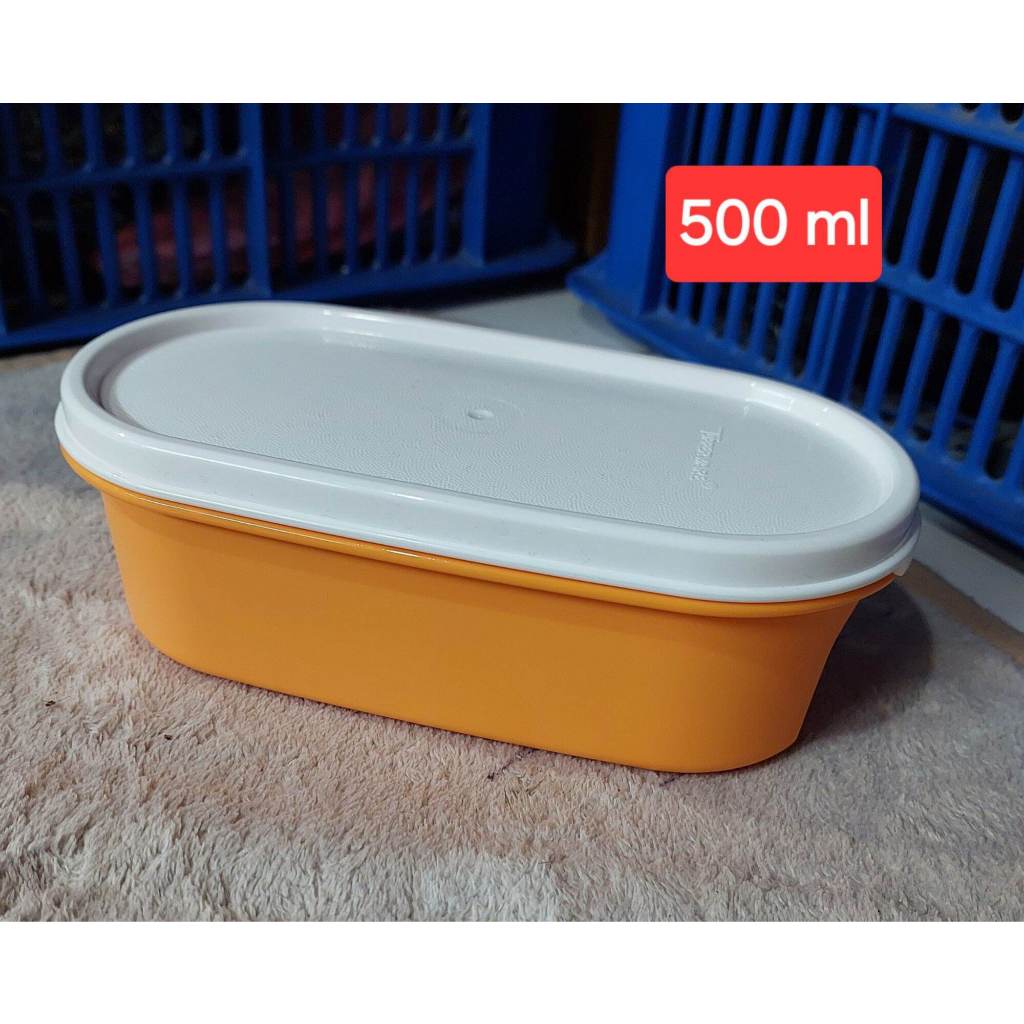 Jual midi treasure 500ml oren tutup putih tupperware | Shopee Indonesia