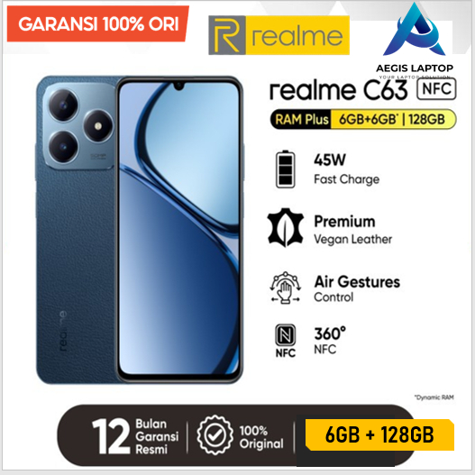 Jual realme C63 6GB / 8GB 128GB 45W Fast Charge| 5000mAh Durable ...