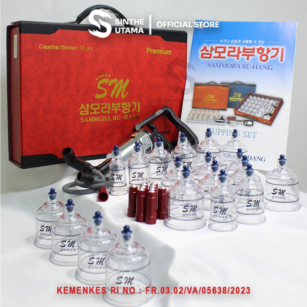 Jual Kop Angin Premium / Alat Bekam Sammora Korea isi 19 pcs Kop Bekam ...