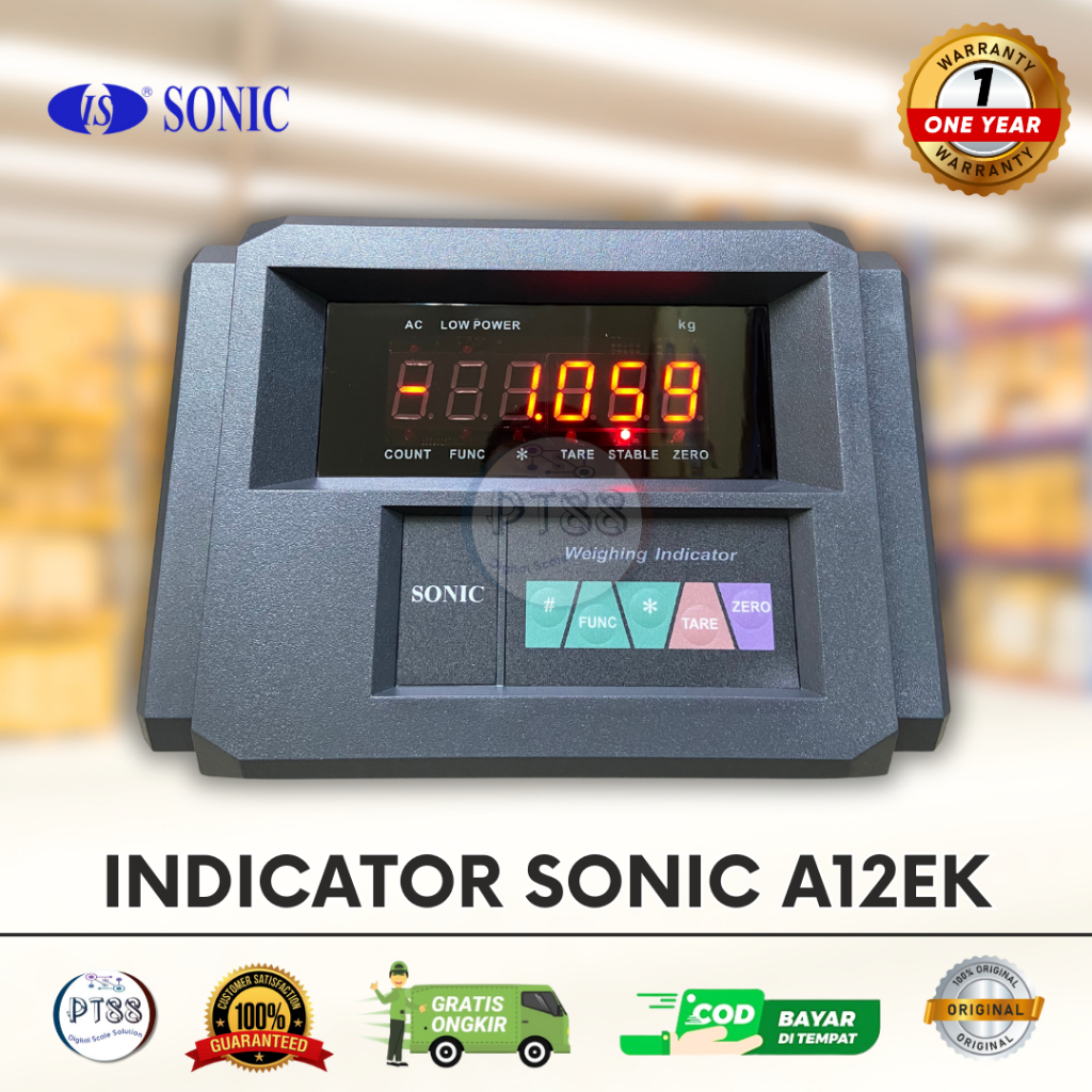 Jual Indicator Timbangan Duduk Digital SONIC -A12EK / Indikator Timbangan Duduk Digital A12EK ...