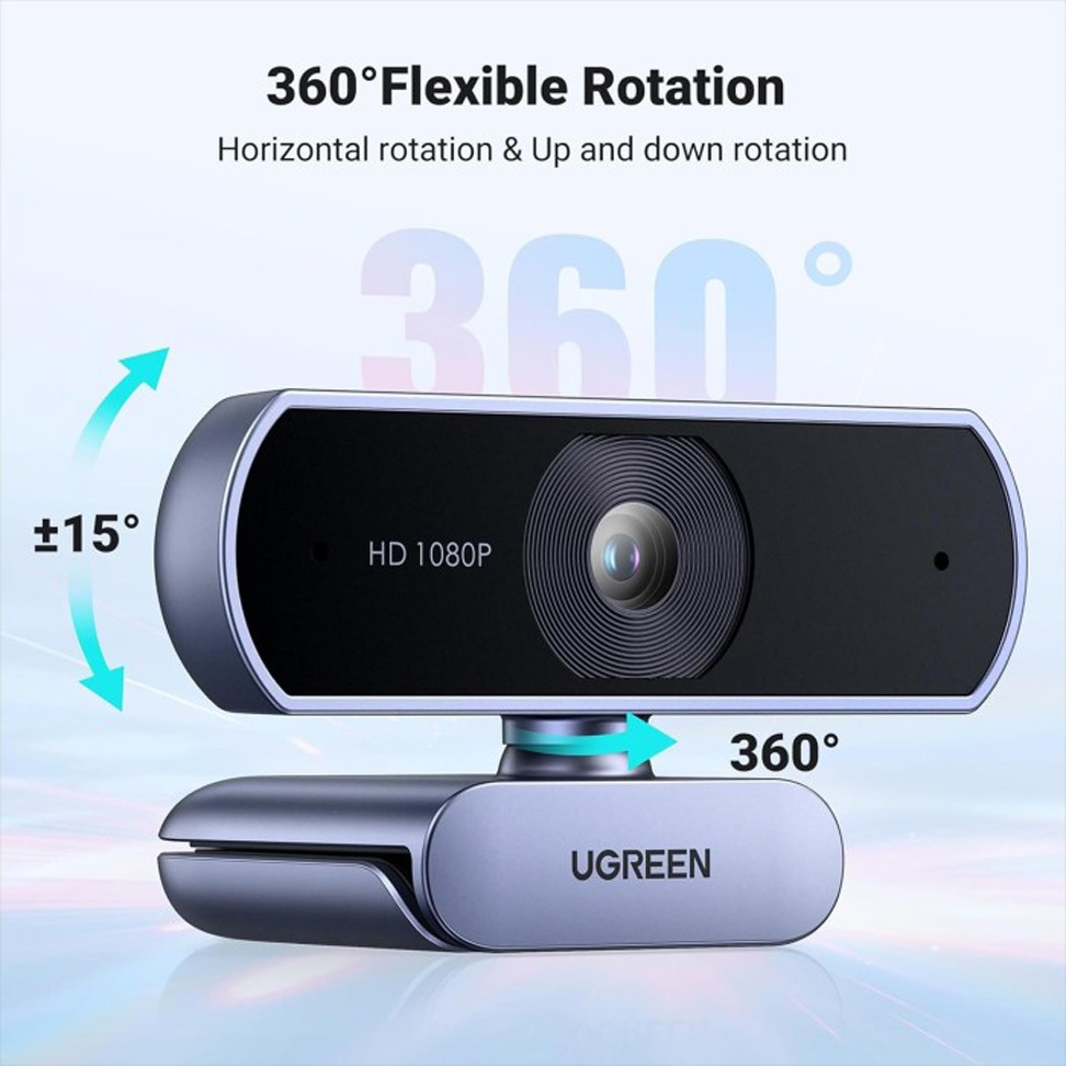 Jual UGREEN Webcam 2K Full HD Resolution 1080P 30fps Built in Dual Mic ...