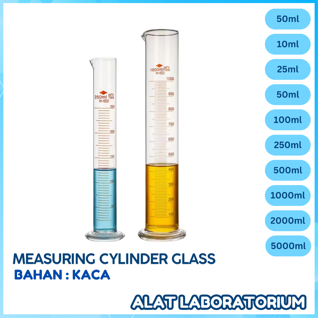 Jual MEASURING CYLINDER GLASS | GELAS UKUR CAIRAN KACA ( TANPA TUTUP ...