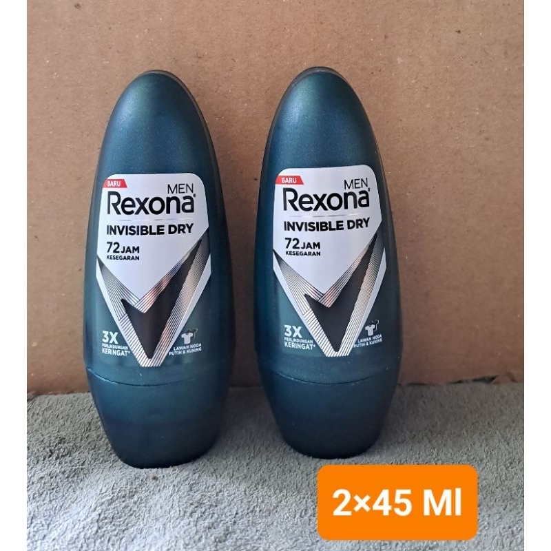 Jual Rexona Men Deodorant Roll On Pria Invisible Dry Men 45 Ml (Paket Isi 2) | Shopee Indonesia