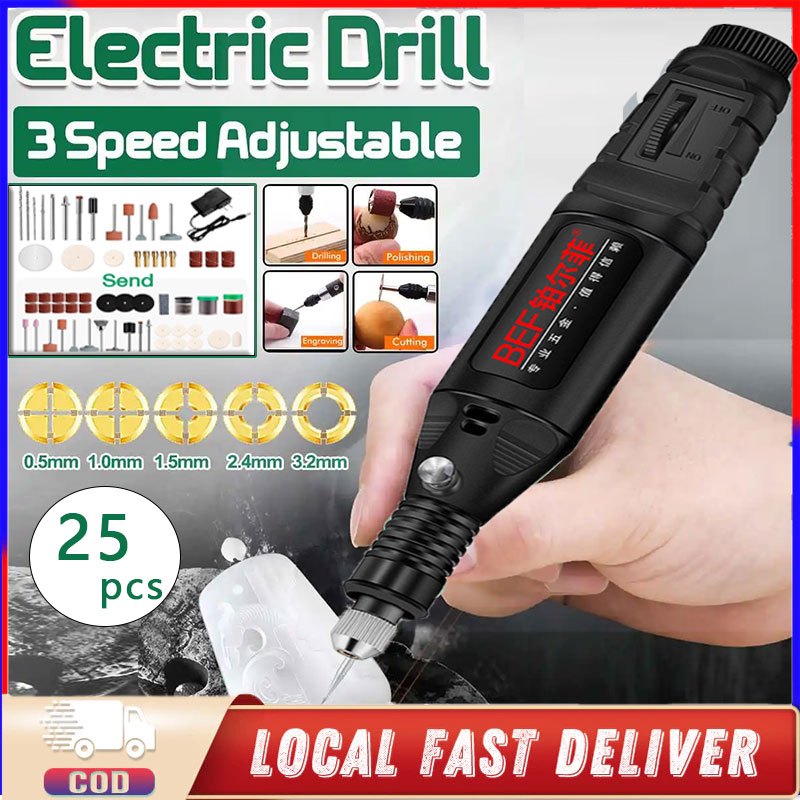 Jual Gerenda listrik Bor Mini 25pcs Grinder Mini Listrik set lengkap ...