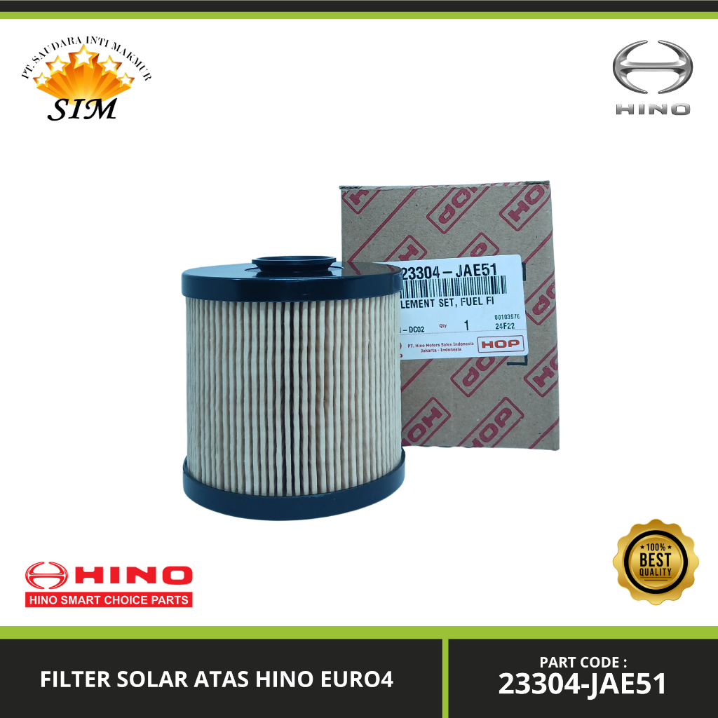 Jual Filter Solar Atas HINO 500 Euro4 - 23304-JAE51 | Shopee Indonesia