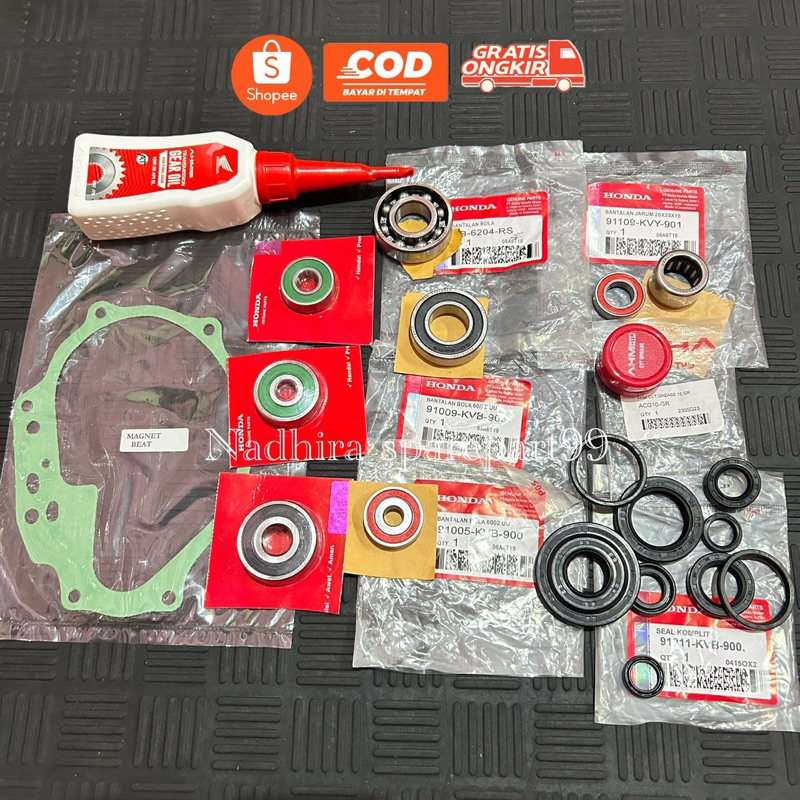 Jual Paket Bearing Rasio Gardan Gearbox 11 pcs Honda Beat scoopy spacy Vario 110 (Karburator ...