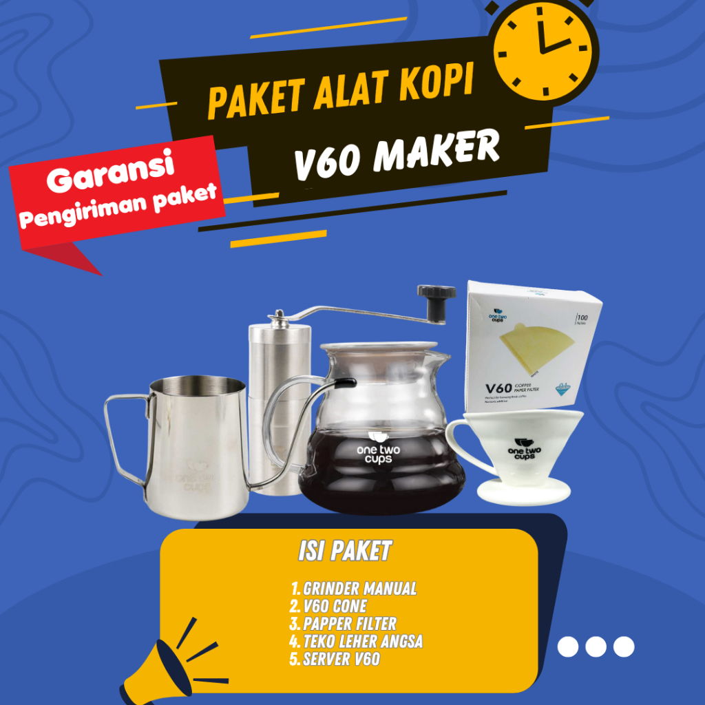 Jual Paket Alat Kopi V60 – Set Drip Kettle, Pitcher Kopi, Grinder ...