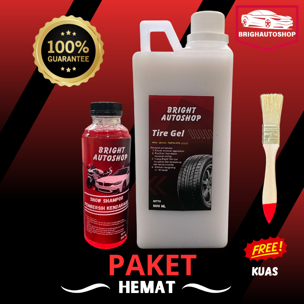 Jual Semir Ban Motor dan Mobil 1 liter / Bright Shampoo Motor dan Mobil ...