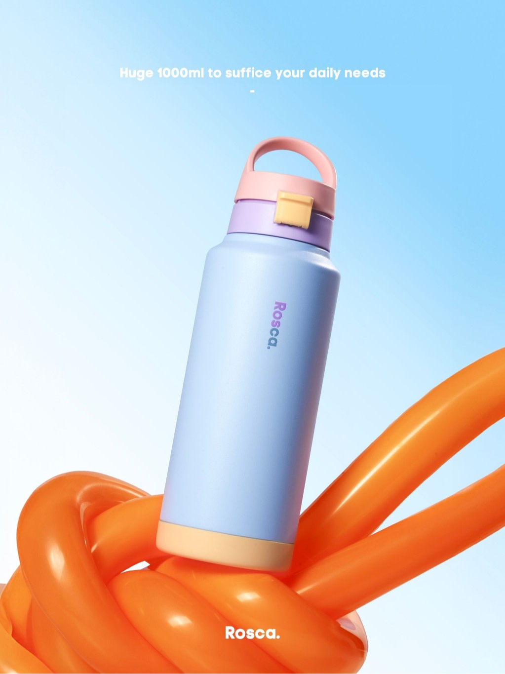 Jual Rosca PoppyJug Tumbler Stainless 1 Liter Botol Minum 1 Liter Tahan ...