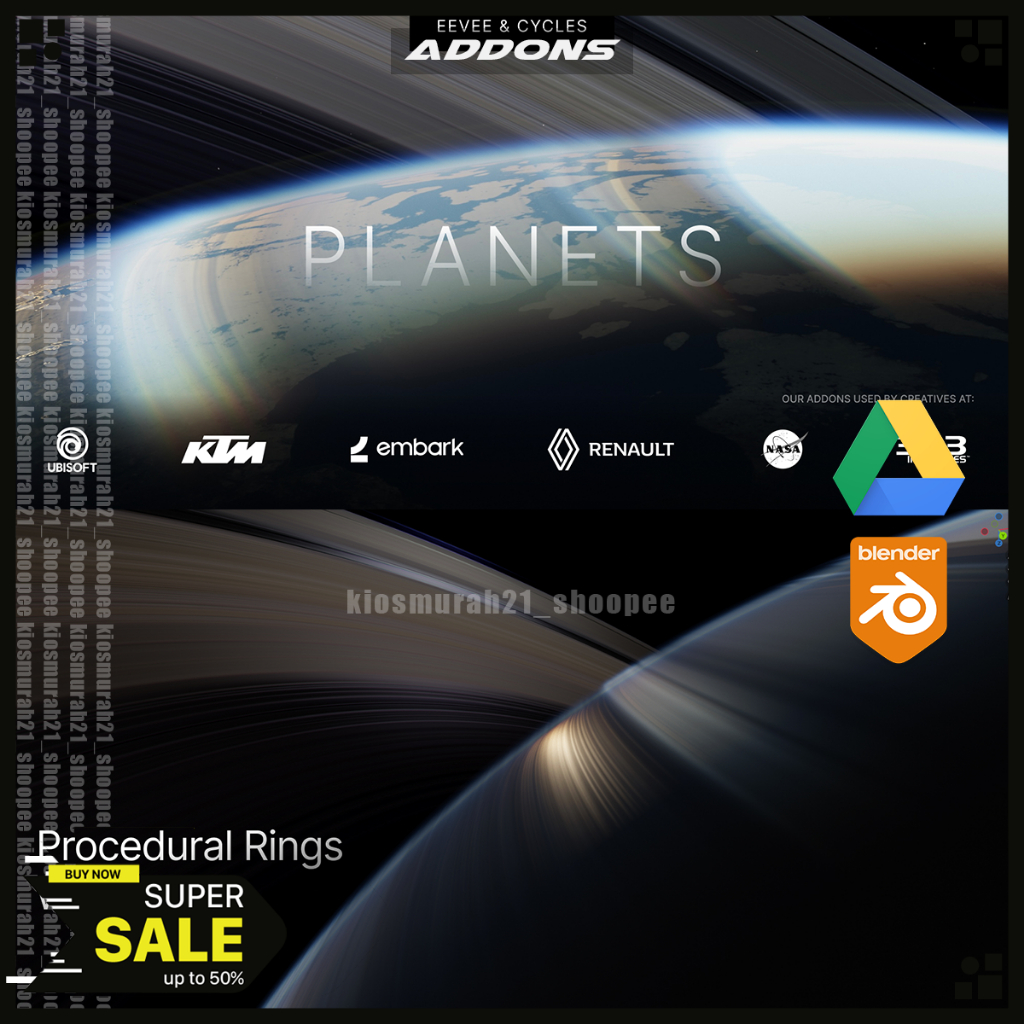 Jual Physical Celestial Objects - Procedural Planets 3D Blender addons ...