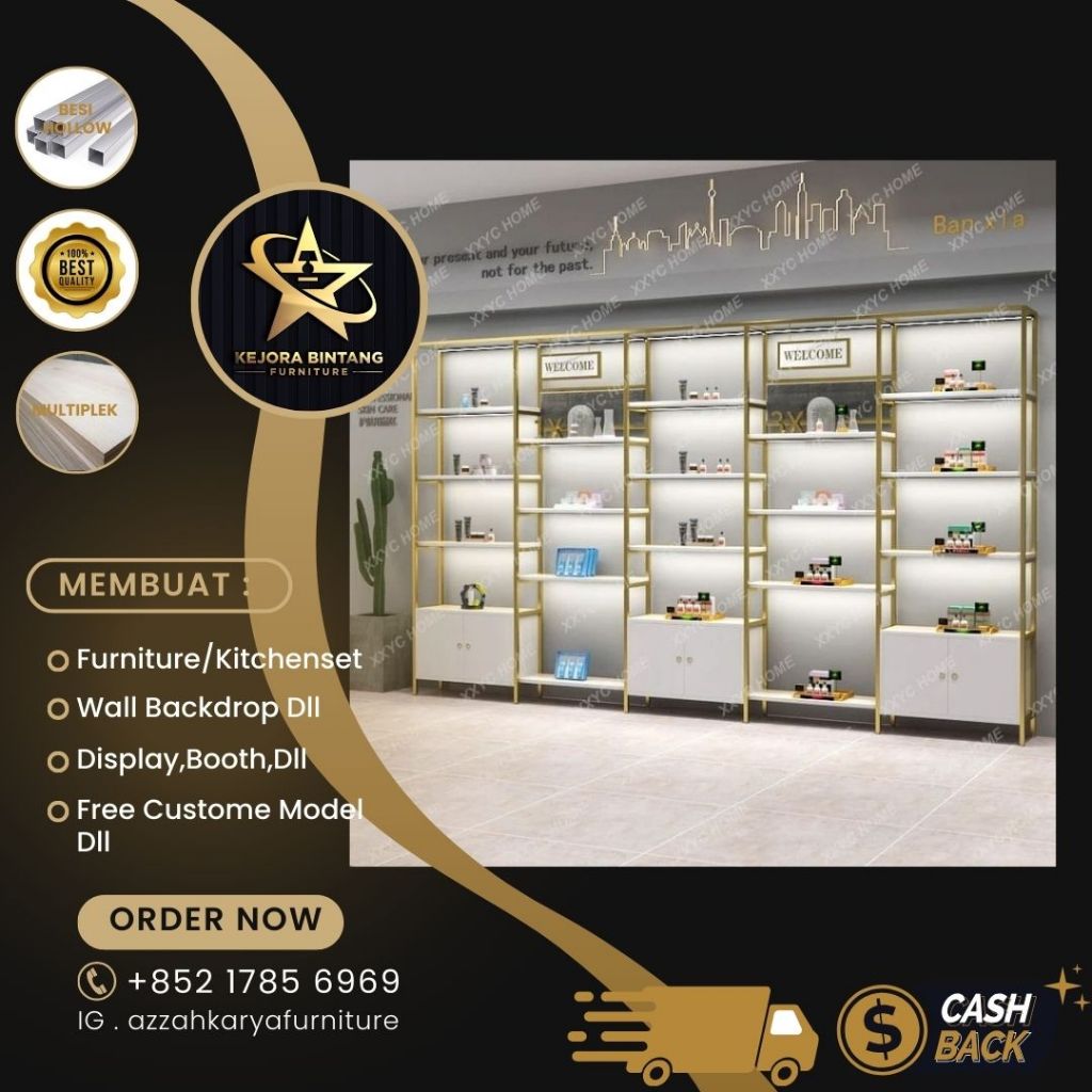 Jual KEJORA II Rak Display Gandeng Pakai Lampu Led Rak Display Toko ...