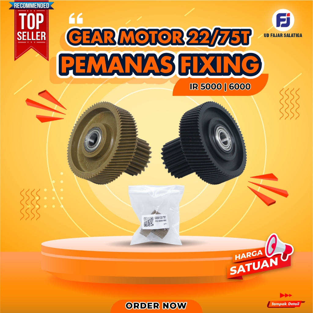 Jual GEAR MOTOR FIXING PEMANAS 22/75T CANON IR 5000 6000 | Shopee Indonesia