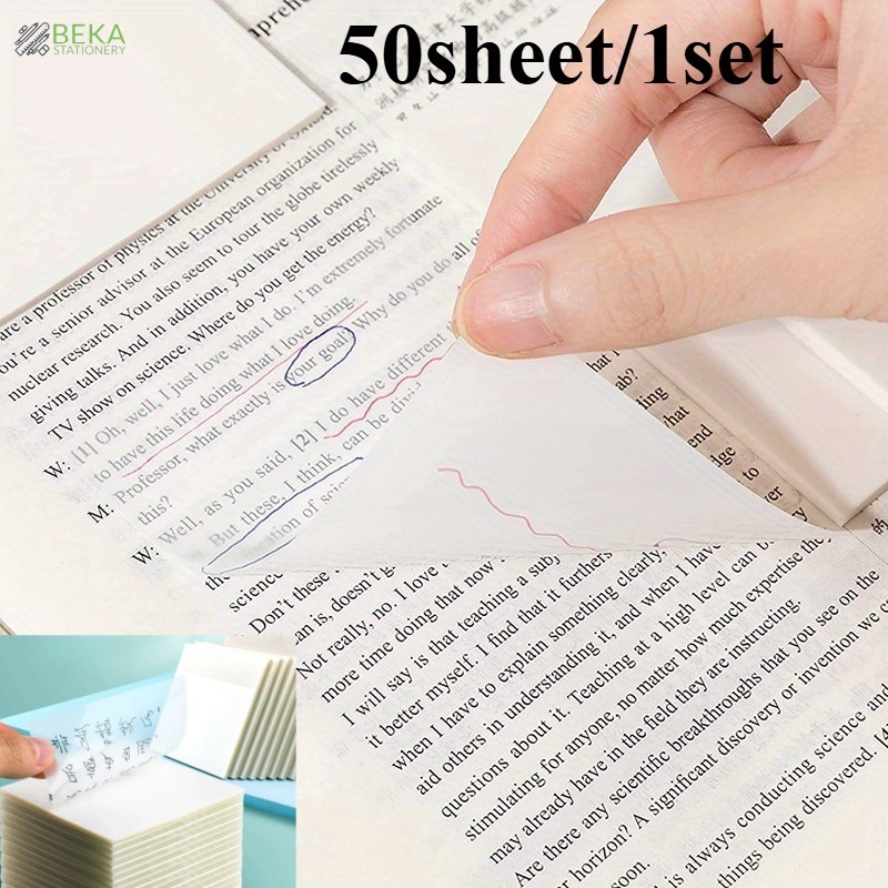 Jual Sticky Note Transparan Isi 50 Lembar Waterproof Serbaguna Untuk ...