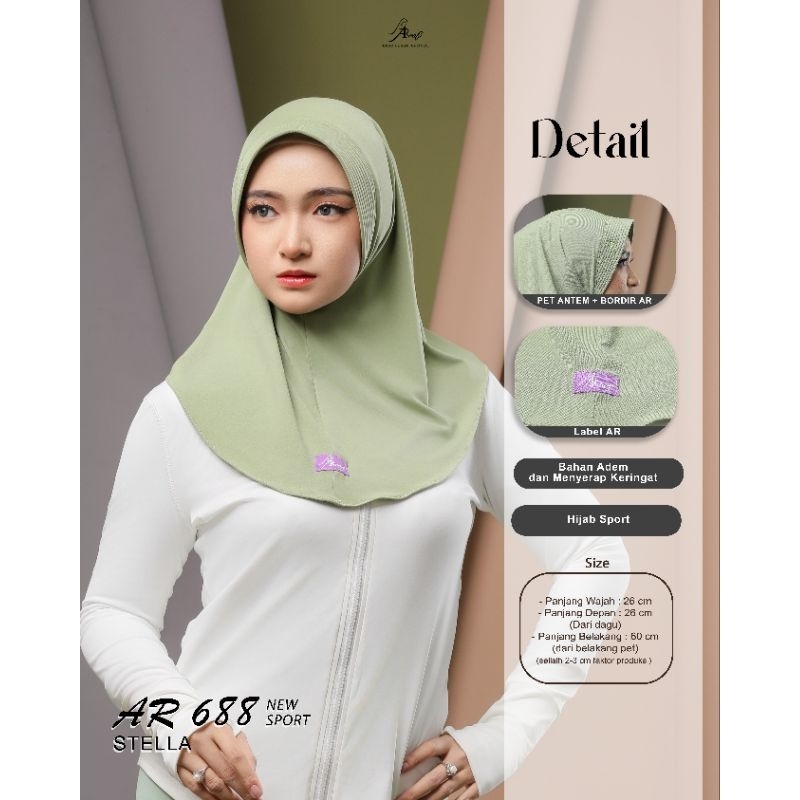 Jual AR 688 New Sport - Hijab Jilbab Kerudung Bergo Olahraga Serian ...