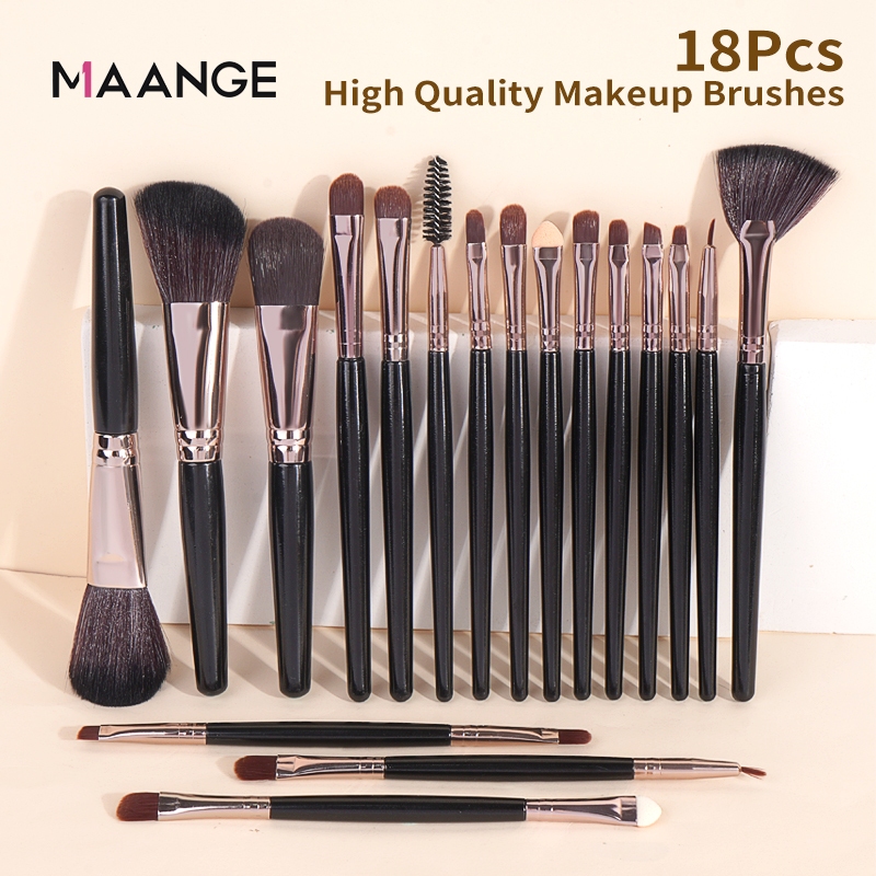 Jual MAANGE 18 Buah/Set Kuas Make Up Set Brush Kosmetik Foundation ...