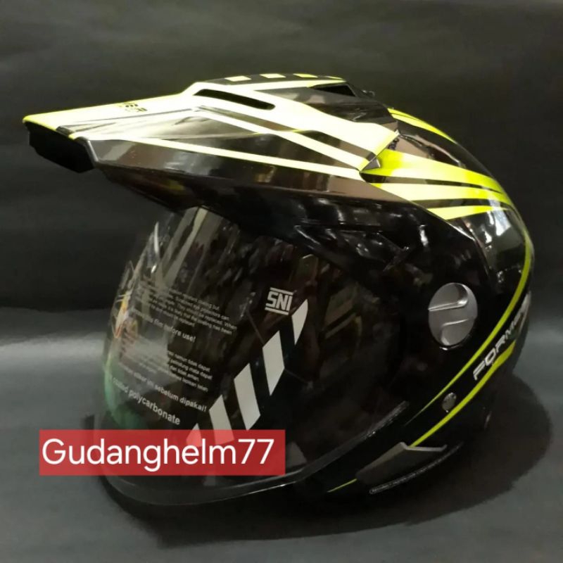 Jual HELM CARGLOSS FORMER MOTIF | HELM SEMICROSS | Shopee Indonesia