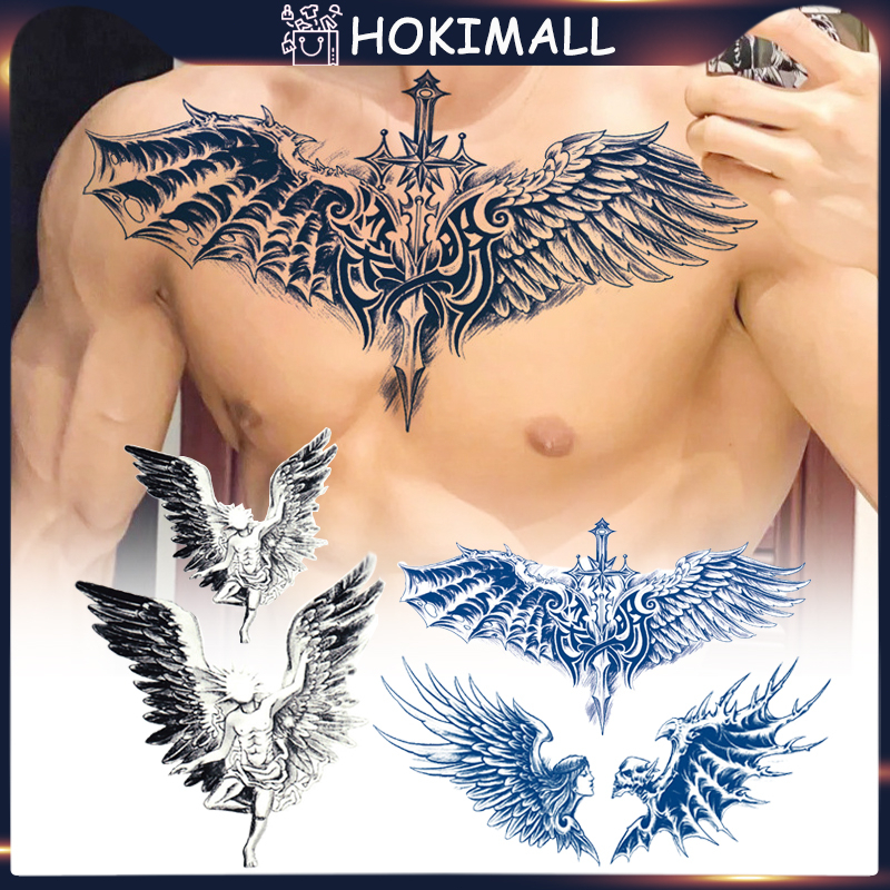 Jual Sayap Malaikat Tato Temporer Ajaib Bertahan Gd Tato Stiker Tahan ...