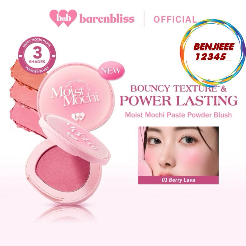 Jual BNB Barenbliss Moist Mochi Paste Powder Blush 12H lasting color ...