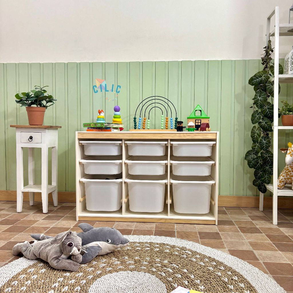 Jual Cilic - Kyoto 3x4 kabinet rak mainan anak kayu olahan dengan laci ...