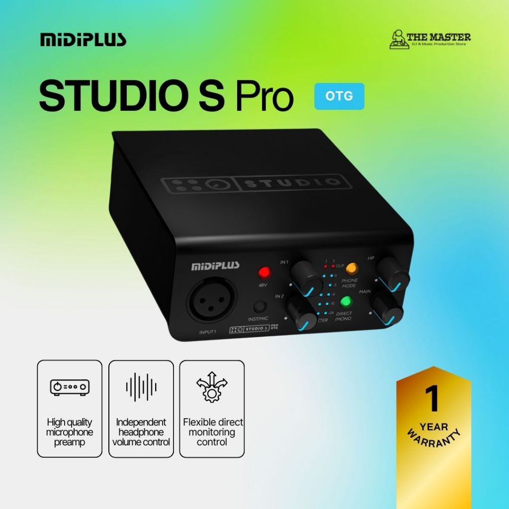 Jual Midiplus Studio S PRO OTG USB Audio Interface Soundcard | Shopee Indonesia