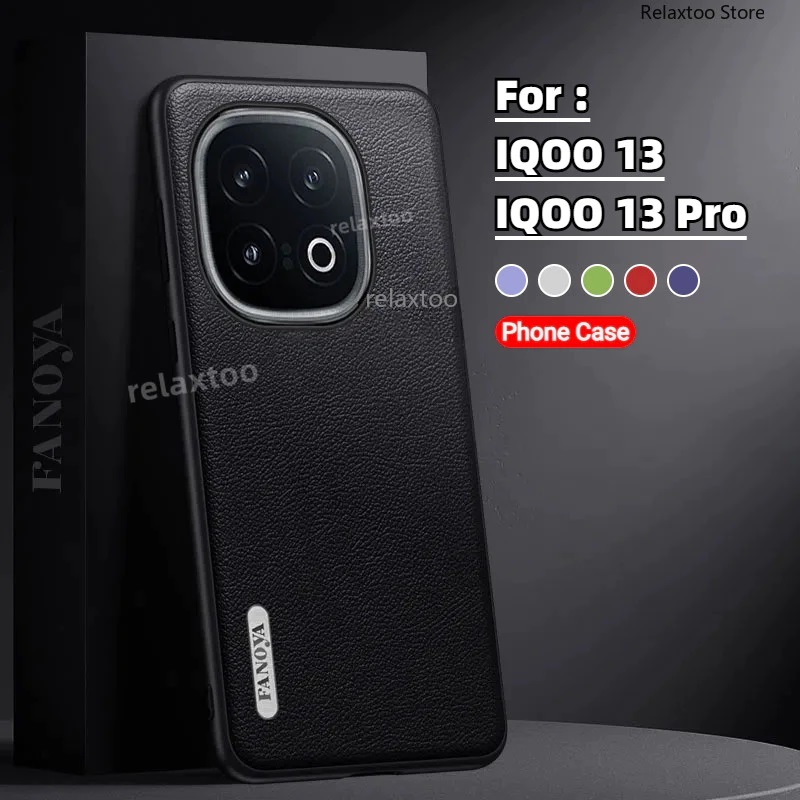 Jual Case Vivo Iqoo 13 Silikon Motif Kulit Leather Fanoya Soft Casing ...
