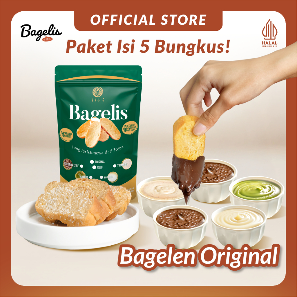 Jual Paket 5 Bagelis Original | Roti Kering Bagelen | Bagelan Cocol ...