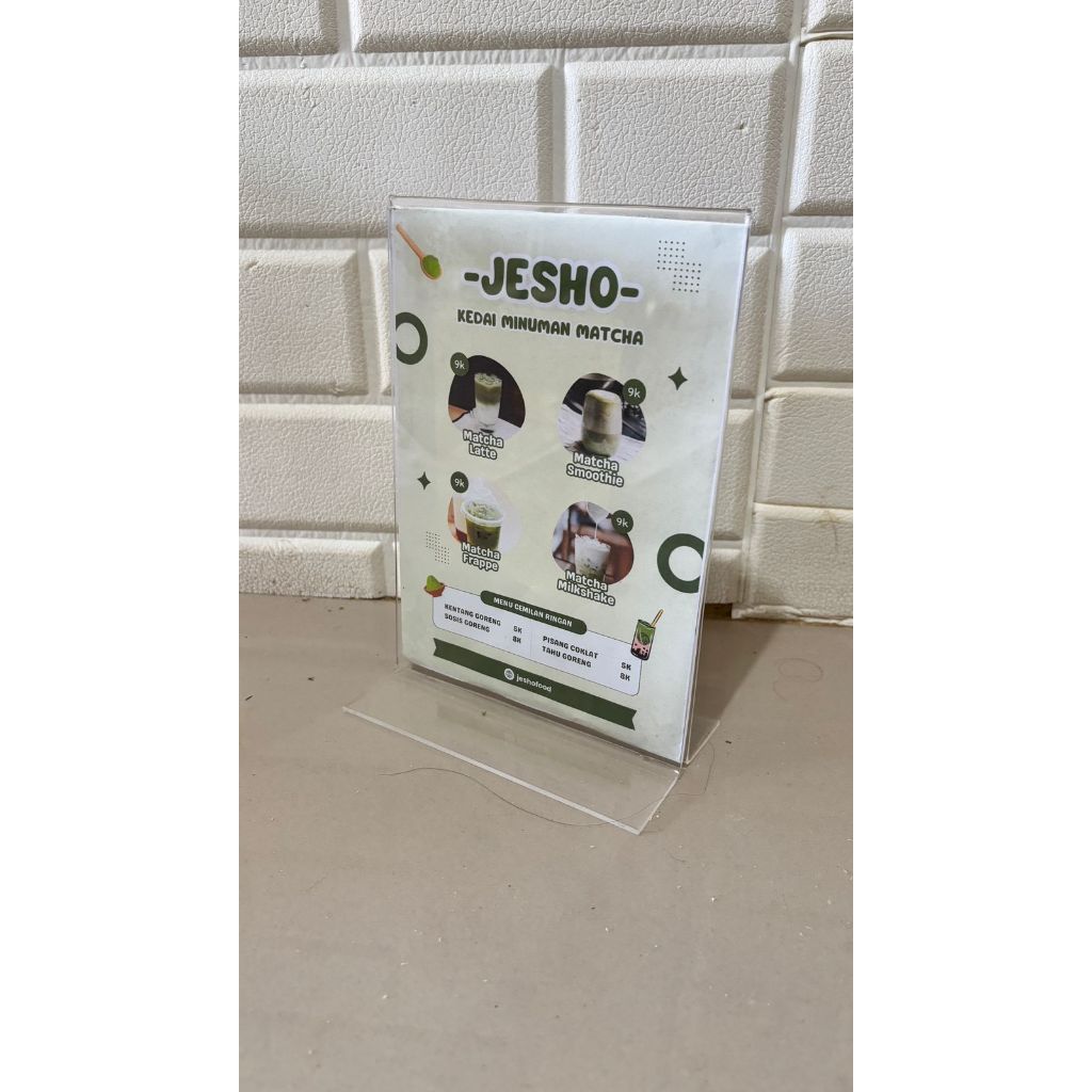 Jual Stand A5 tipe T display kertas brosur, kertas Qris, Kertas daftar ...