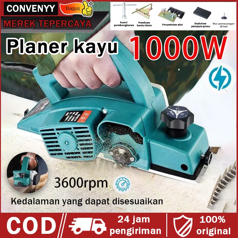 Jual Convenyy planer kayu Mesin Serut Kayu Ketam kayu 1000W elektrik ...