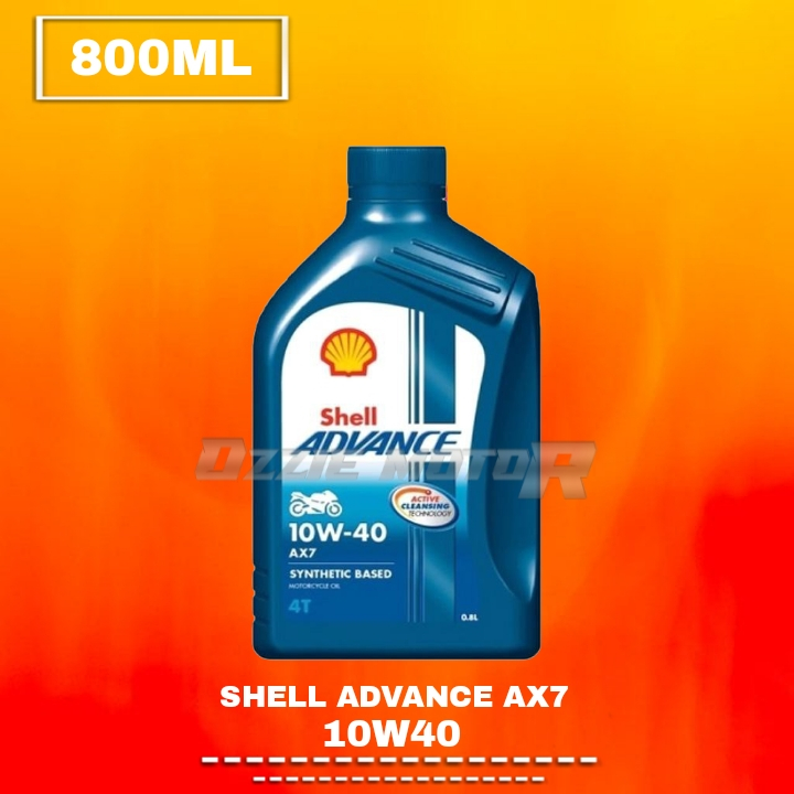 Jual Shell Advance AX7 10W40 MA 0.8L & 1L Oli mesin motor 4T Oli mesin ...