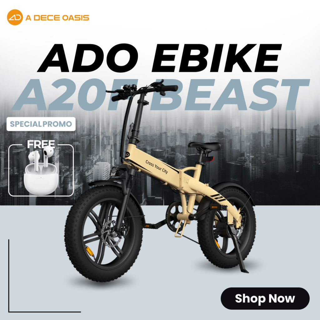 Jual Ado Ebike A20F Beast Smart Bike Folding Electric Bike Sepeda ...