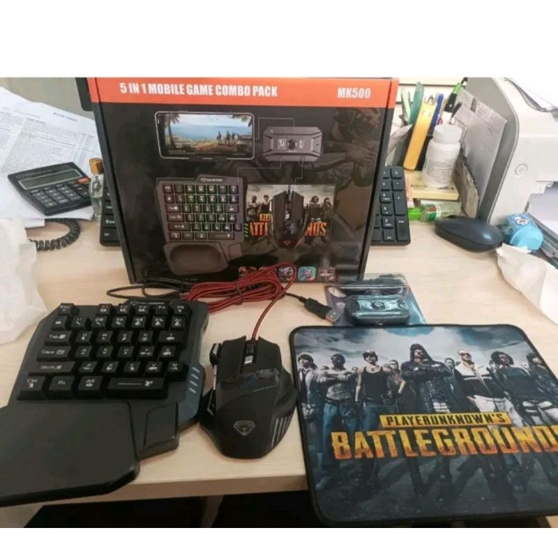 Jual Paket keyboard gaming single Hand RGB Divipard 5in1 | Shopee Indonesia