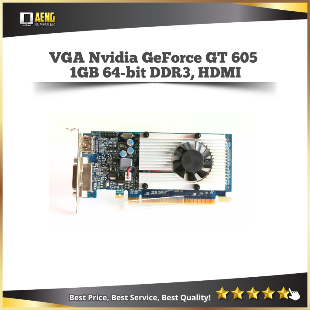 Jual VGA Nvidia GeForce GT 605 1 GB 64 bit ddr3 Ada HDMI Silver ...