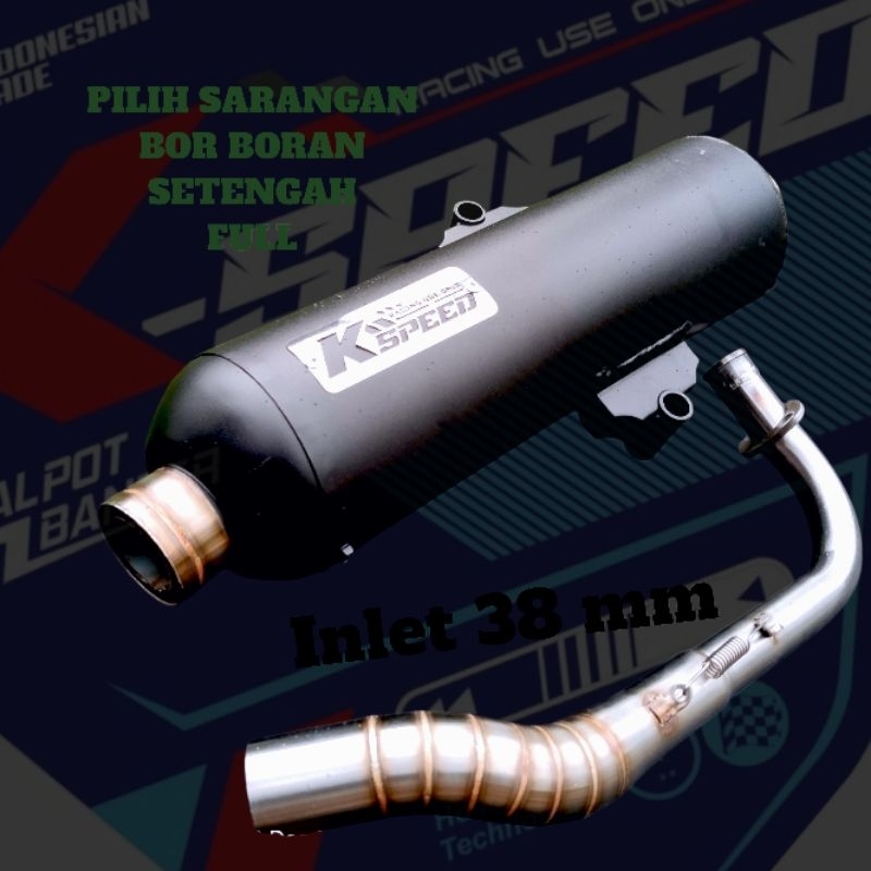 Jual Knalpot Standart Racing Inlet 38 mm Buat BEAT DELUX VARIO LED New ...