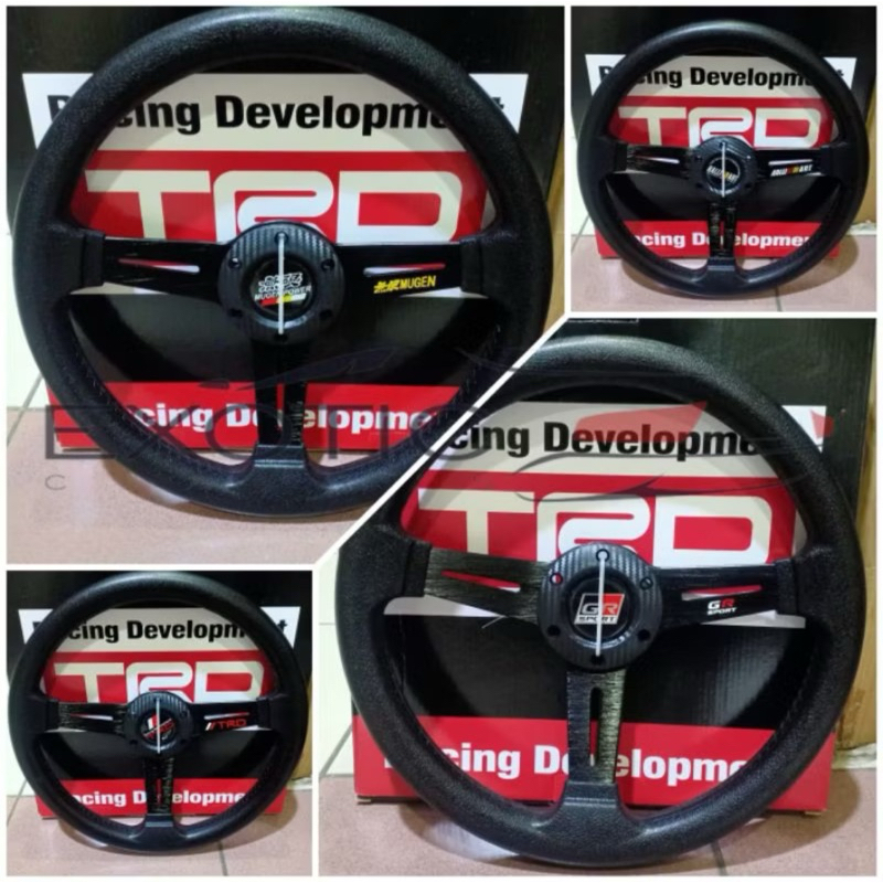 Jual Stir Racing Mobil 13 Inch Hitam Carbon Mugen / Ralliart / TRD / GR ...