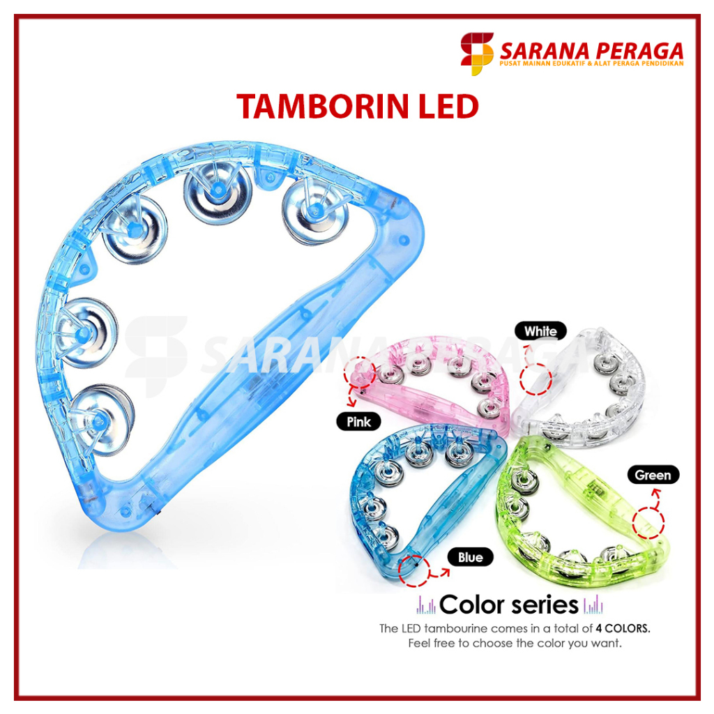 Jual SaranaPeraga - Kerincing Plastik Berlampu / Tamborin Lampu LED ...