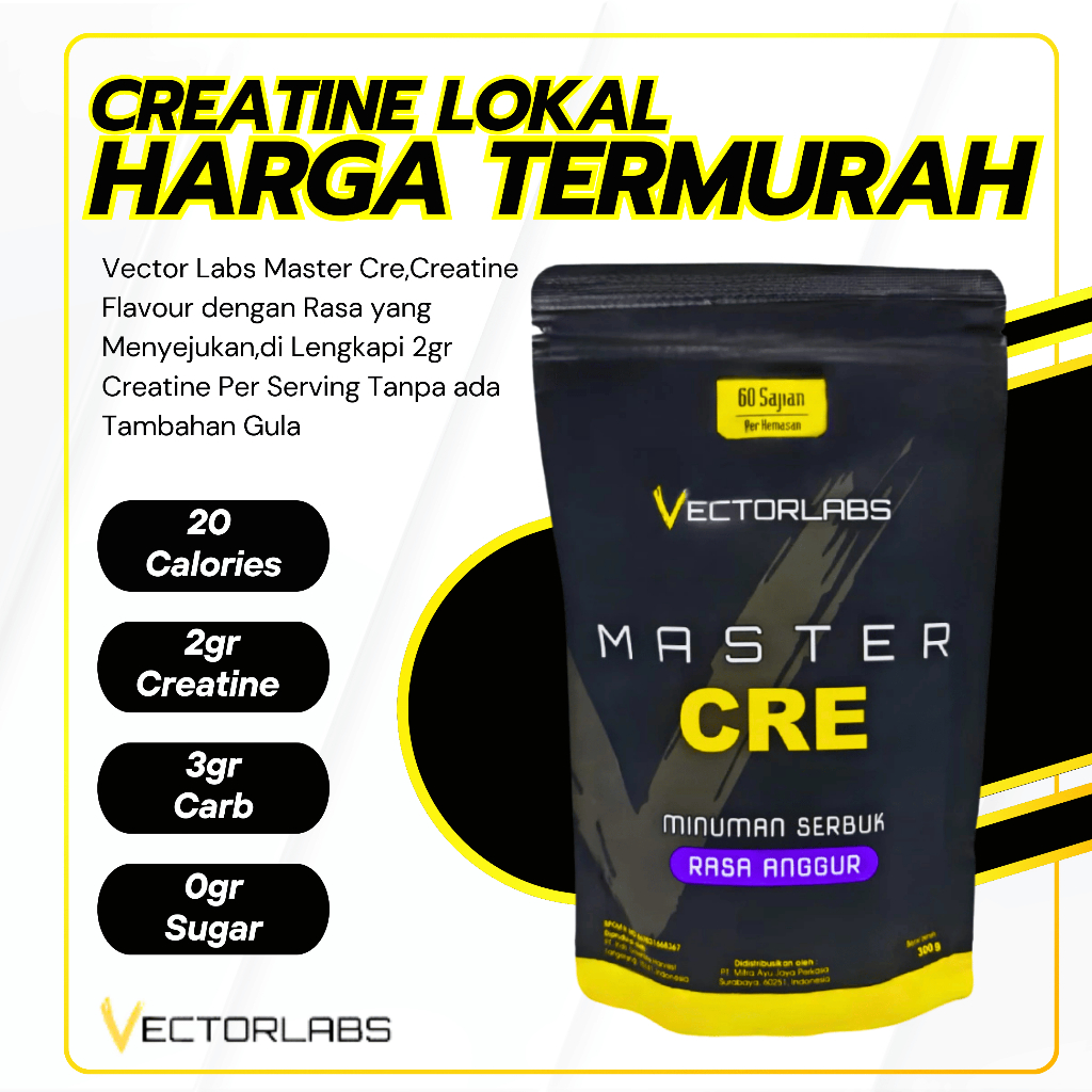 Jual Vectorlabs Master Cre 300gram Creatine Lokal Murah BPOM | Shopee ...