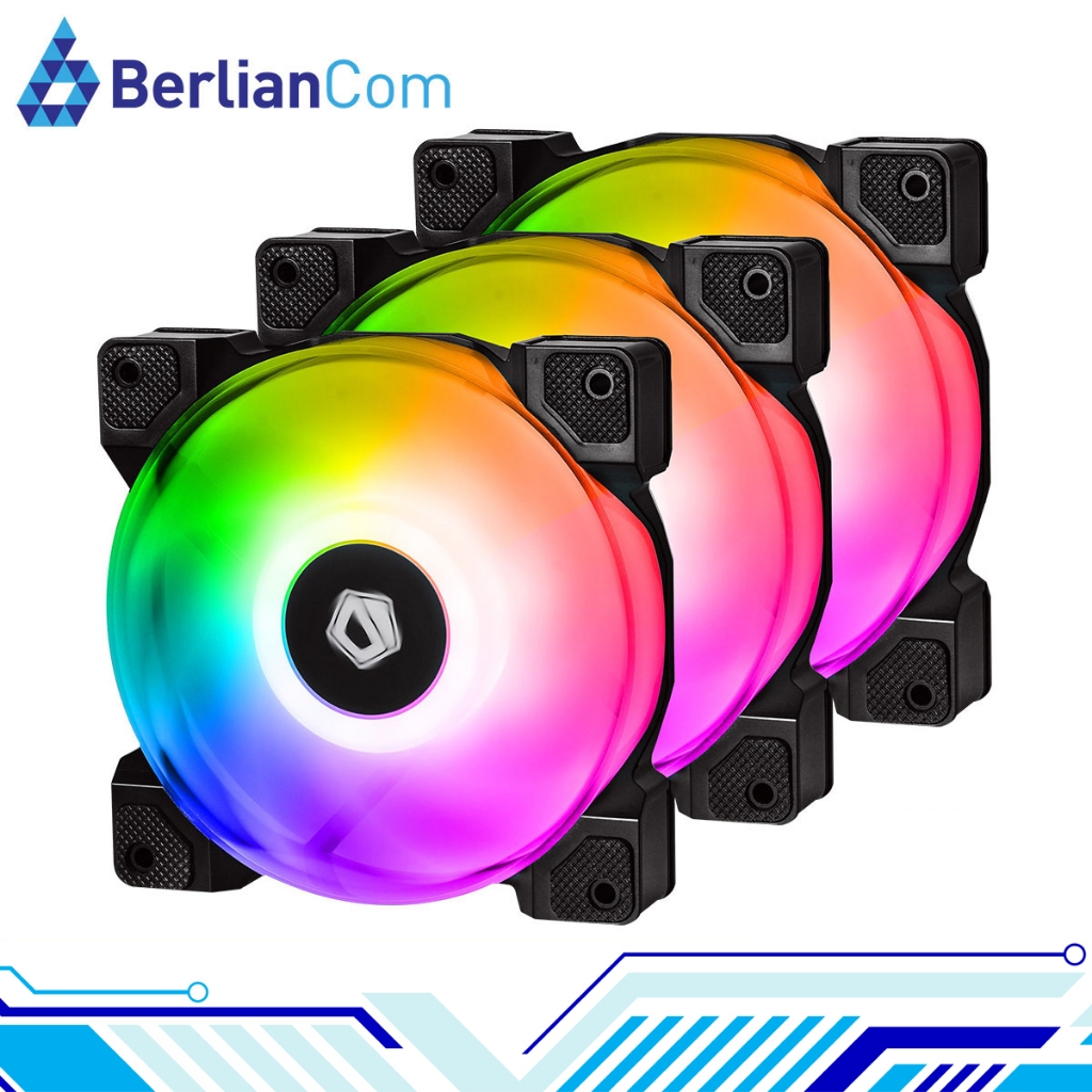 Jual ID-COOLING DF-12025-ARGB TRIO 120mm Addressable LED Sync PWM Fan | Shopee Indonesia