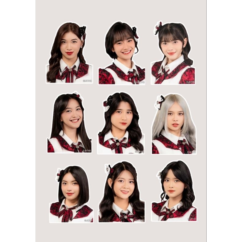 Jual STIKER JKT 48 HOLOGRAM RAINBOW ANTI AIR MURAH ISI 9 PCS | Shopee ...