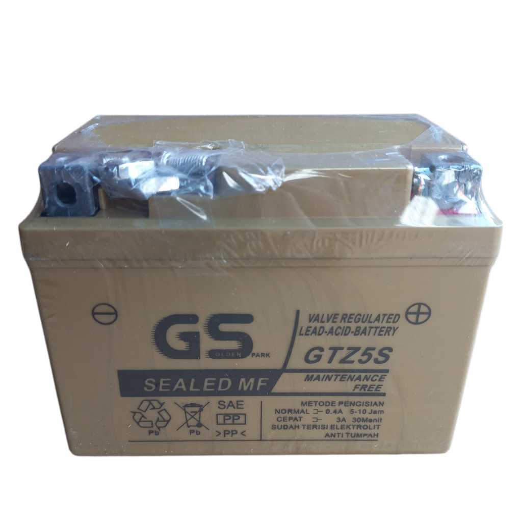 Jual AKI GS GTZ-5S GOLDEN SPARK ORIGINAL AKI KERING ACCU GS ASTRA ...