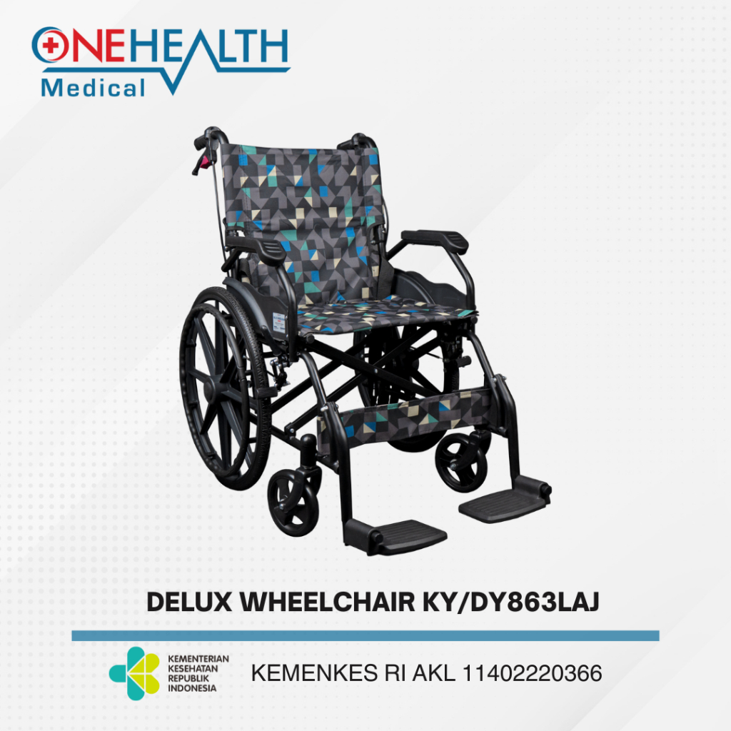 Jual OneHealth Kursi Roda Semi Travel KY863LAJ Lipat Ringan Rem ...